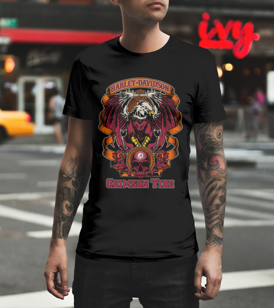 Harley Davidson Crimson Tide Ncaa Alabama T-Shirt