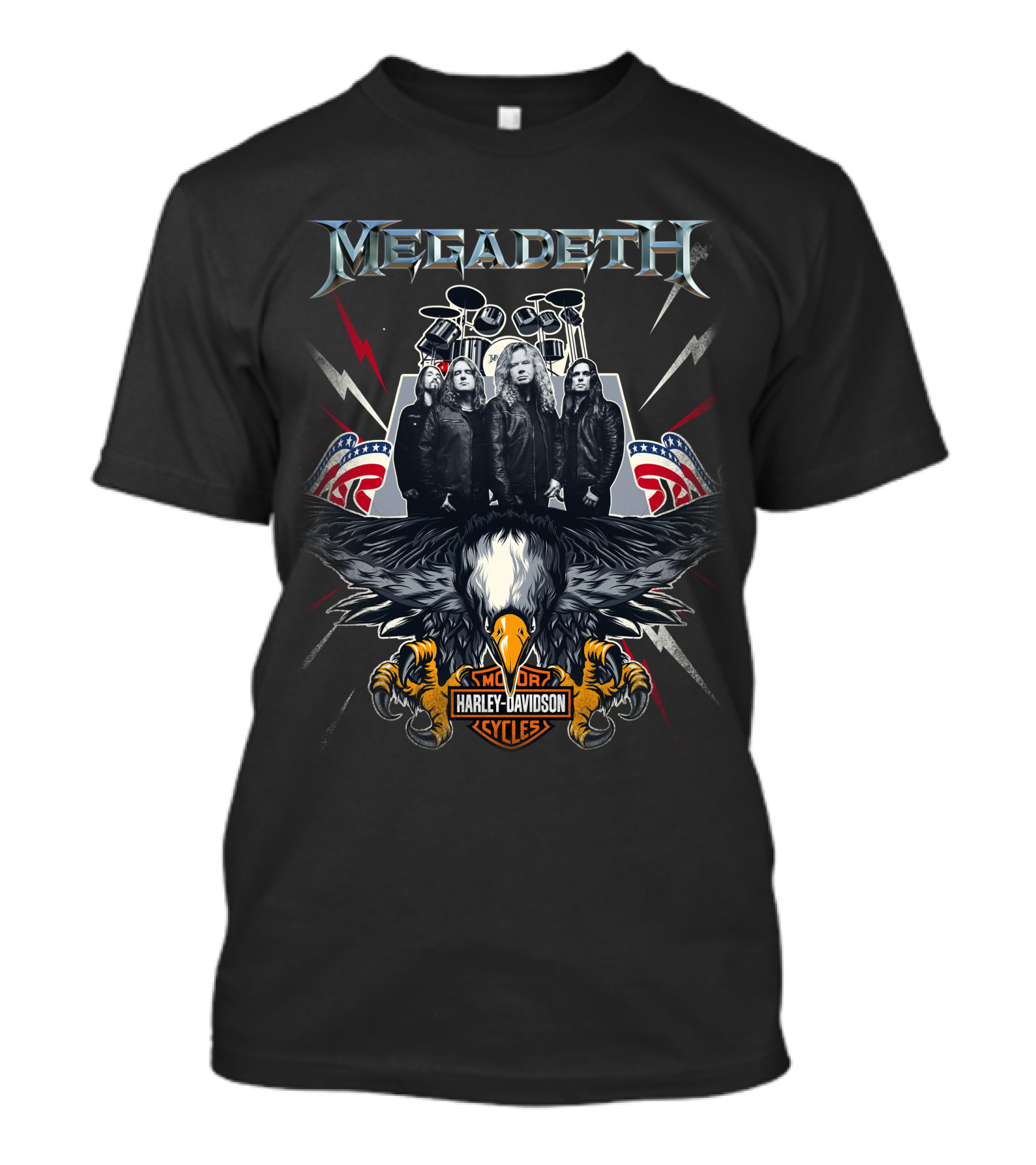 Megadeth Harley Davidson Cycles Band T-Shirt
