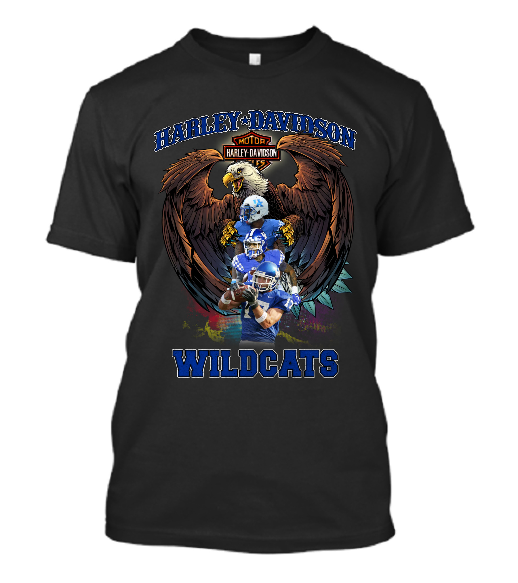 Harley Davidson Motor Eagle Kentucky Wildcats Football T-Shirt