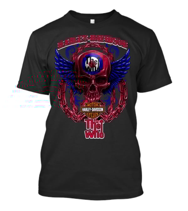 Harley Davidson The Who Skull Wings Chains T-Shirt
