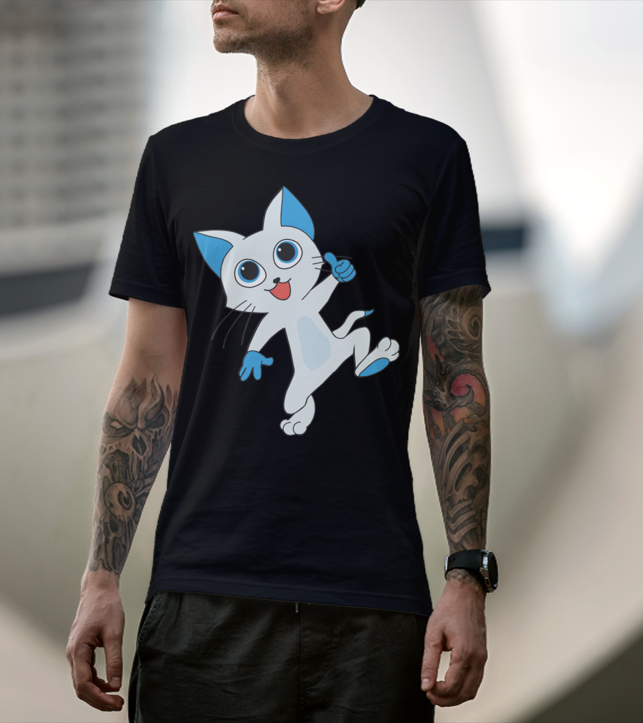 Fairy Tail Happy Cat Playful Dance T-Shirt