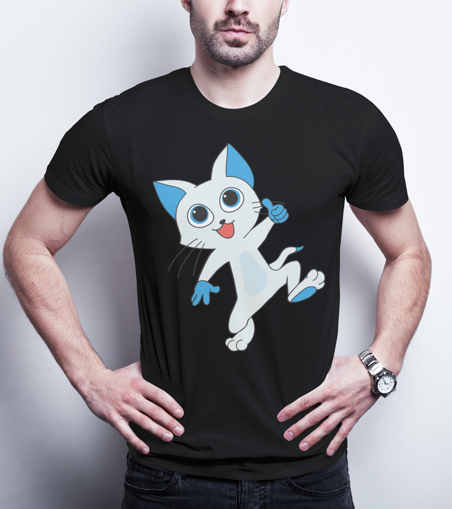 Fairy Tail Happy Cat Playful Dance T-Shirt