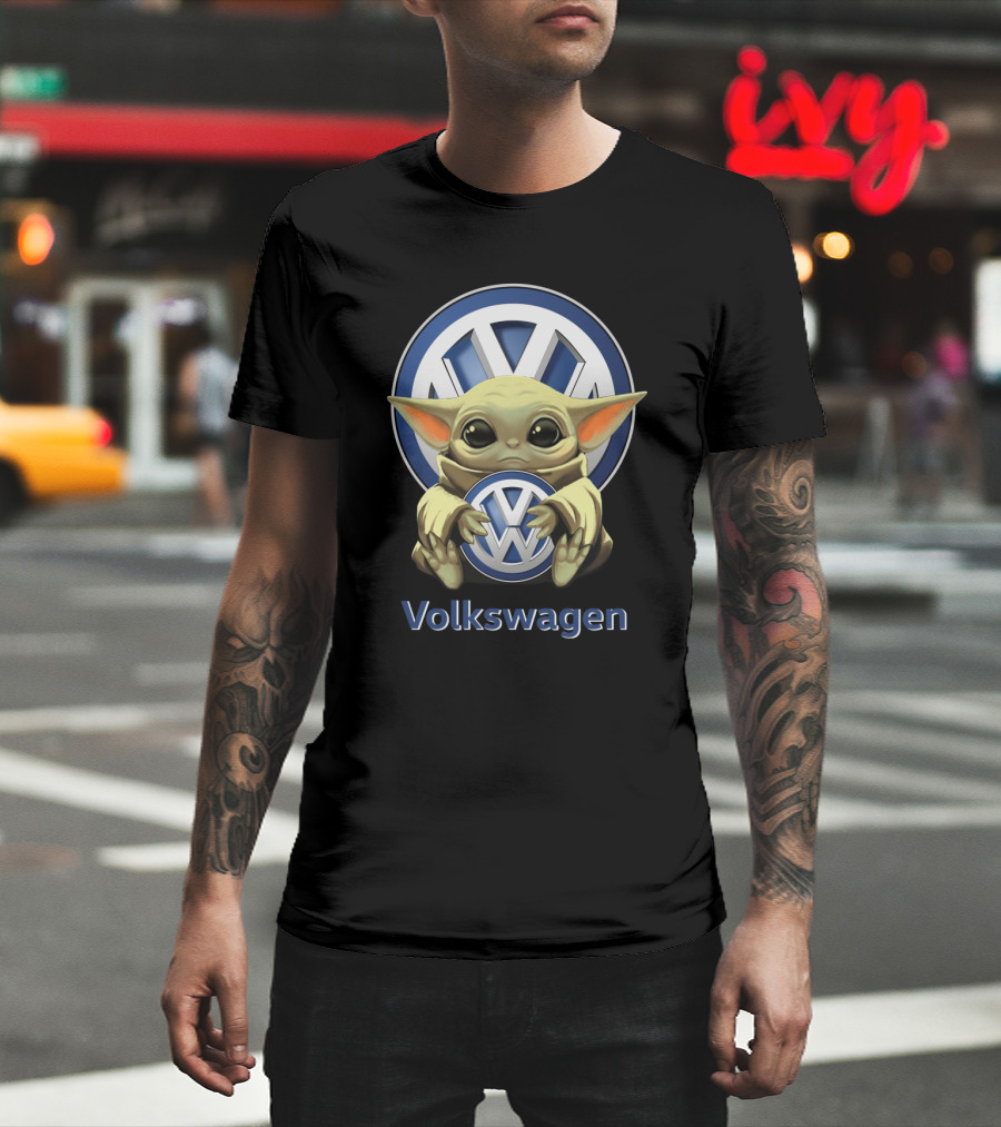 Volkswagen Baby Yoda Logo Embrace T-Shirt