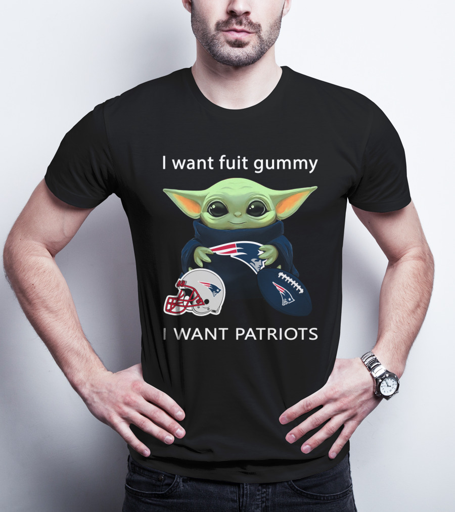 Fuit Gummy Baby Yoda Nfl New England Patriots T-Shirt