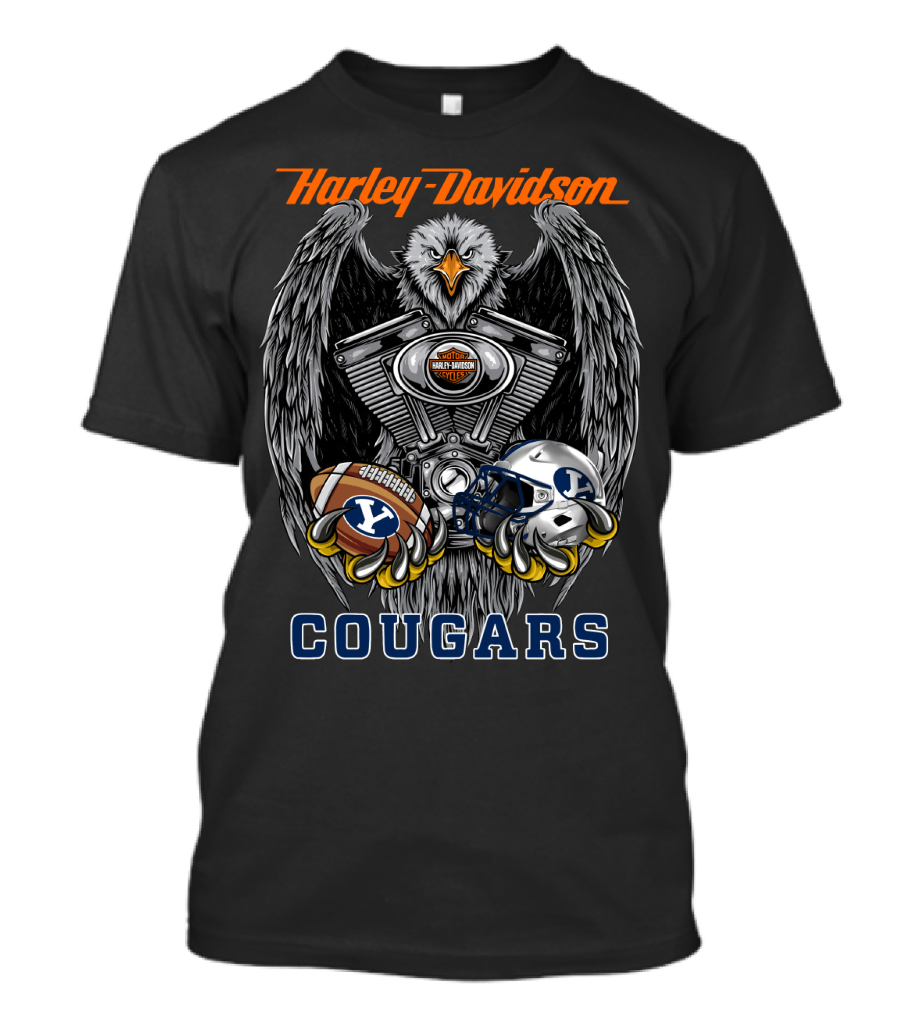 Harley Davidson Seattle Byu Cougars Football Ncaa T-Shirt