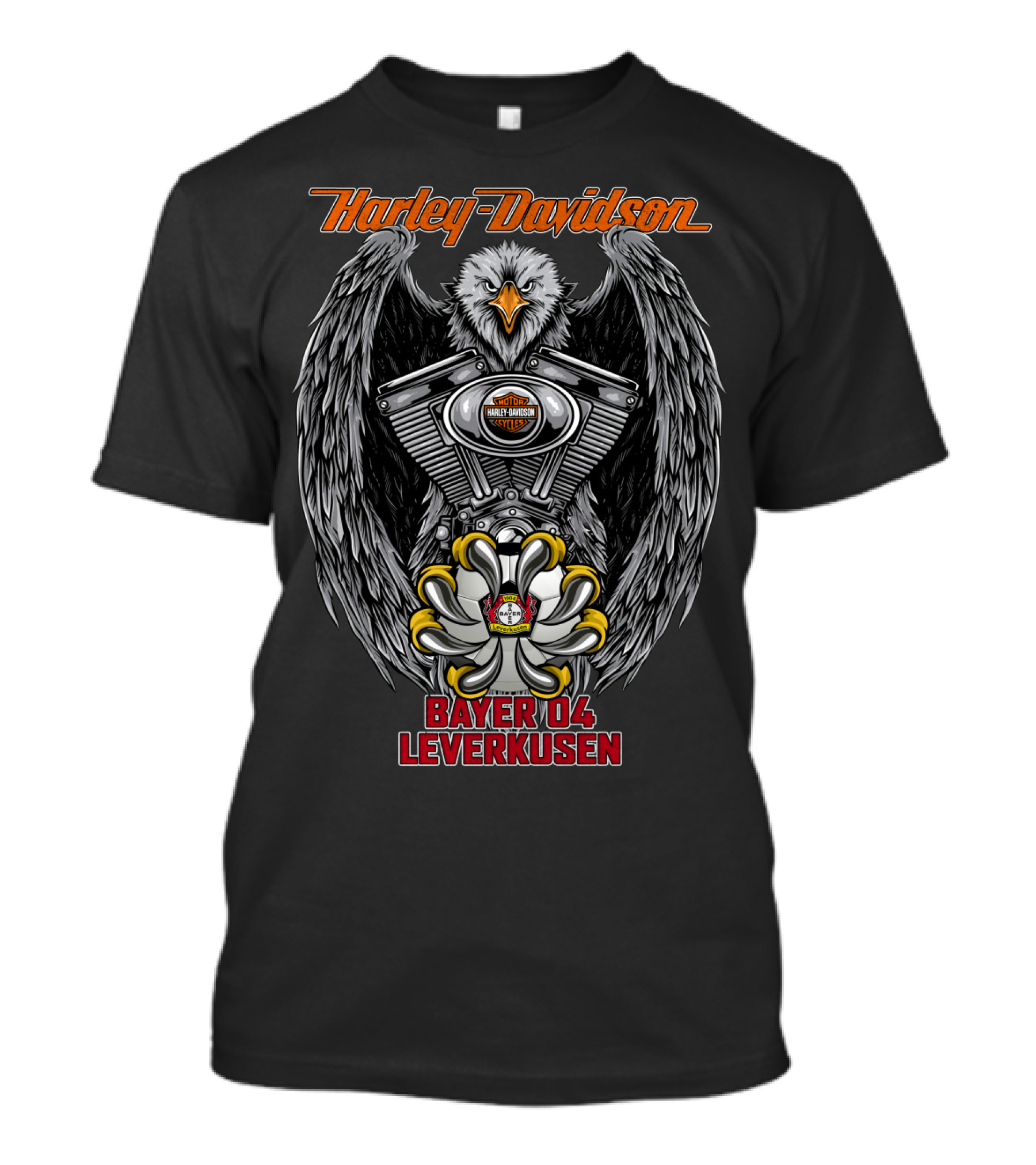 Harley Davidson Eagle Motor Bayer 04 Leverkusen T-Shirt