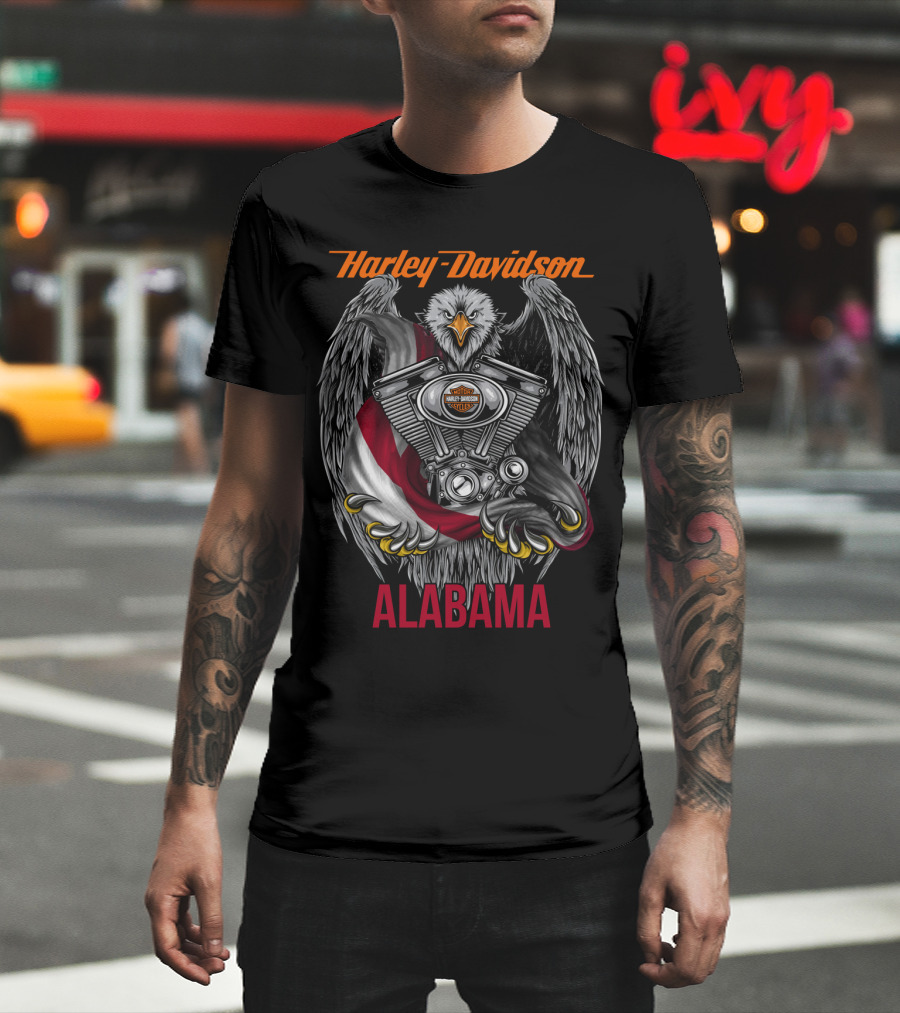Harley Davidson Eagle Engine Alabama T-Shirt
