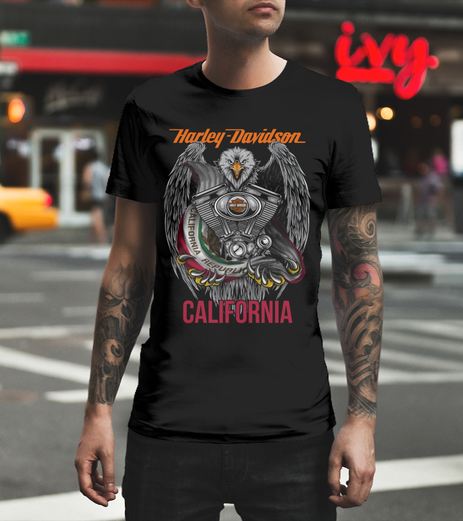 Harley Davidson Eagle California Republic T-Shirt