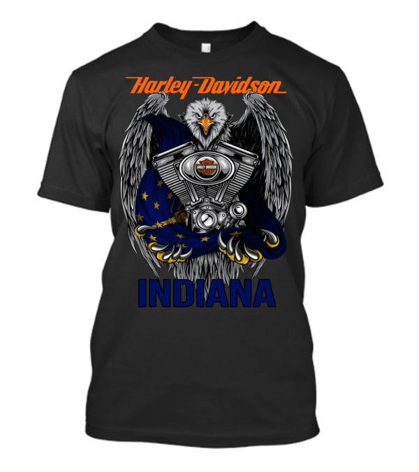 Harley Davidson Eagle Indiana Motorcycles T-Shirt