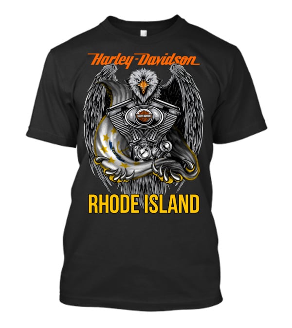 Harley Davidson Eagle Engine Rhode Island T-Shirt