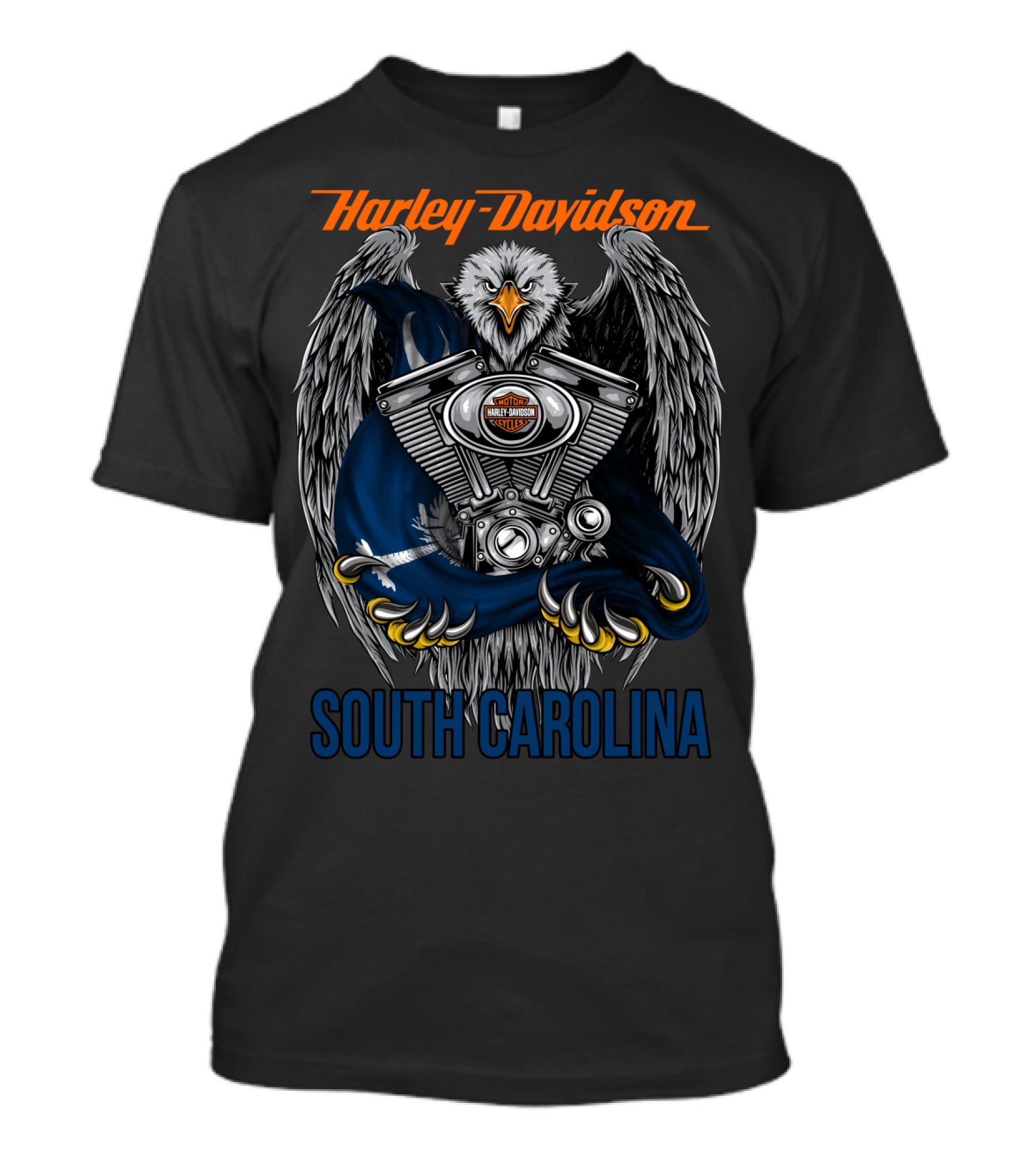 Harley Davidson South Carolina Eagle Engine T-Shirt