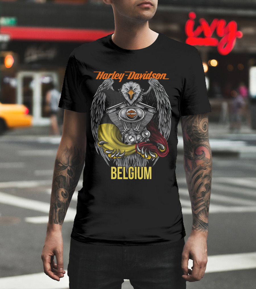 Harley Davidson Eagle Engine Belgium T-Shirt