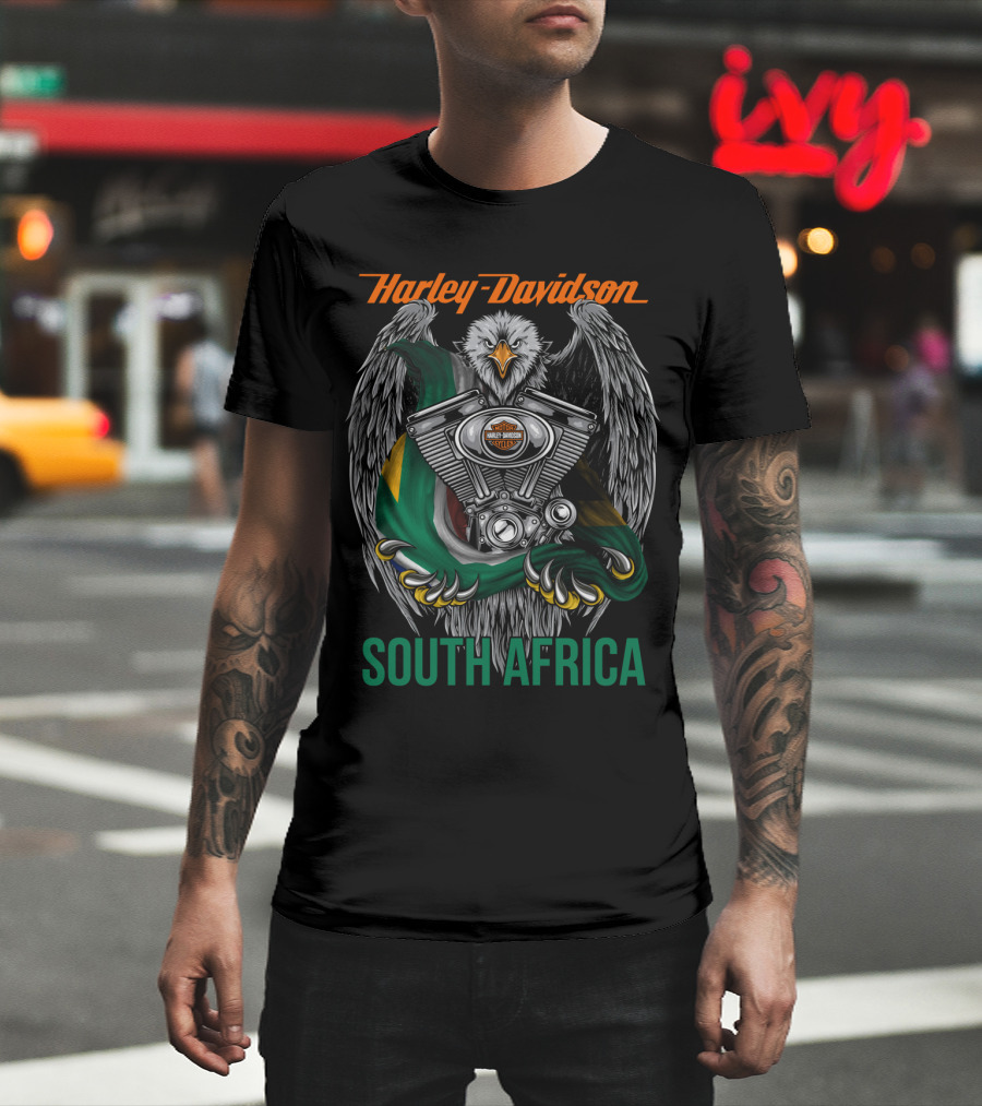 Harley Davidson Eagle V-Twin Engine South Africa T-Shirt