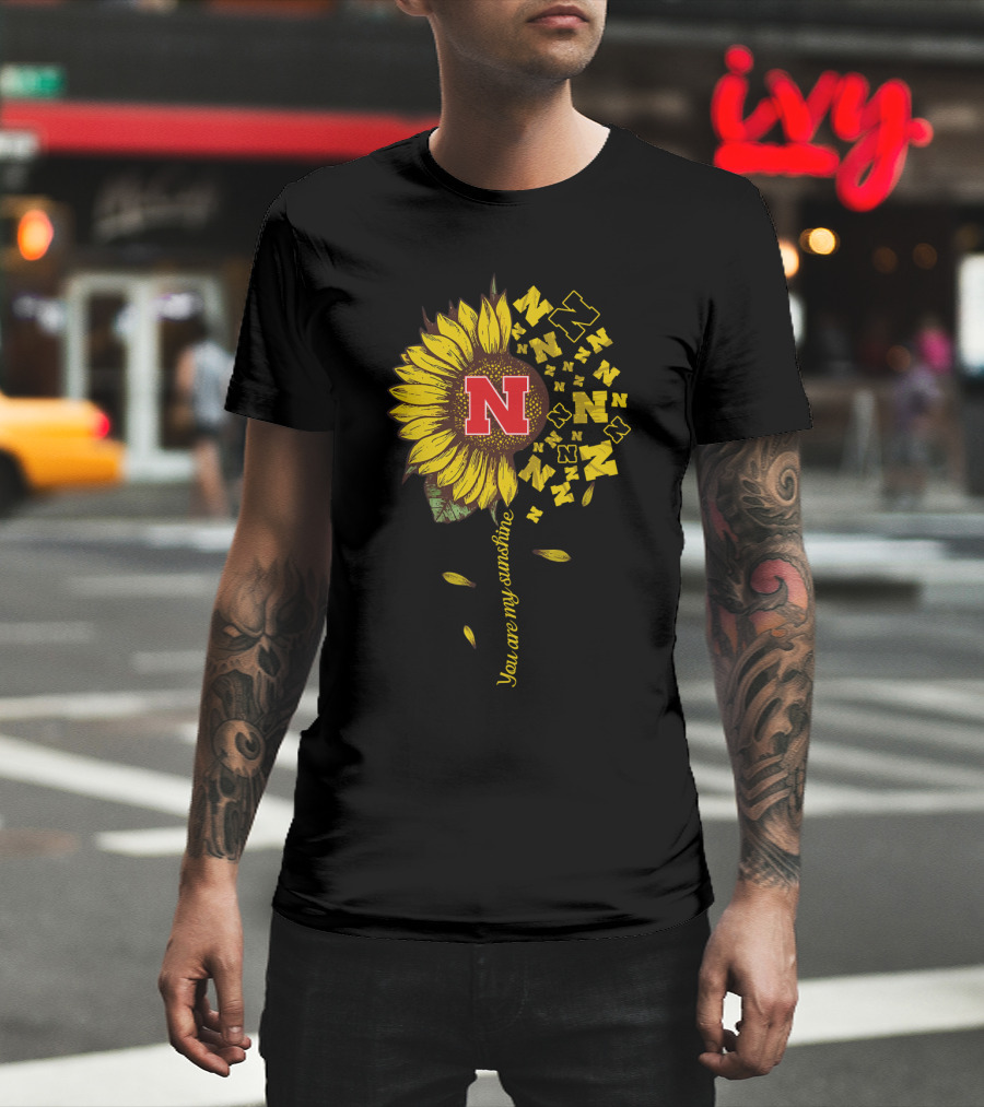 Nebraska Cornhuskers Ncaa Sunflower N Logo You Are My Sunshine T-Shirt