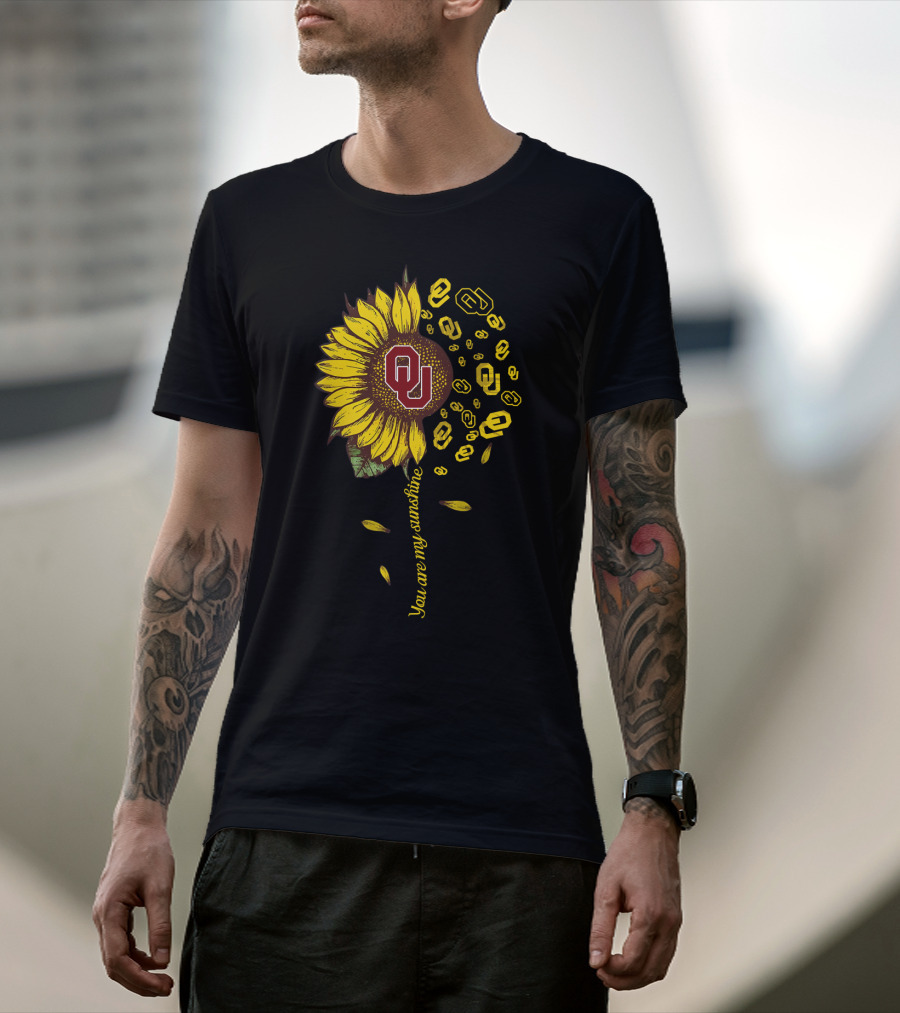 Ou You Are My Sunshine Sunflower Ncaa T-Shirt