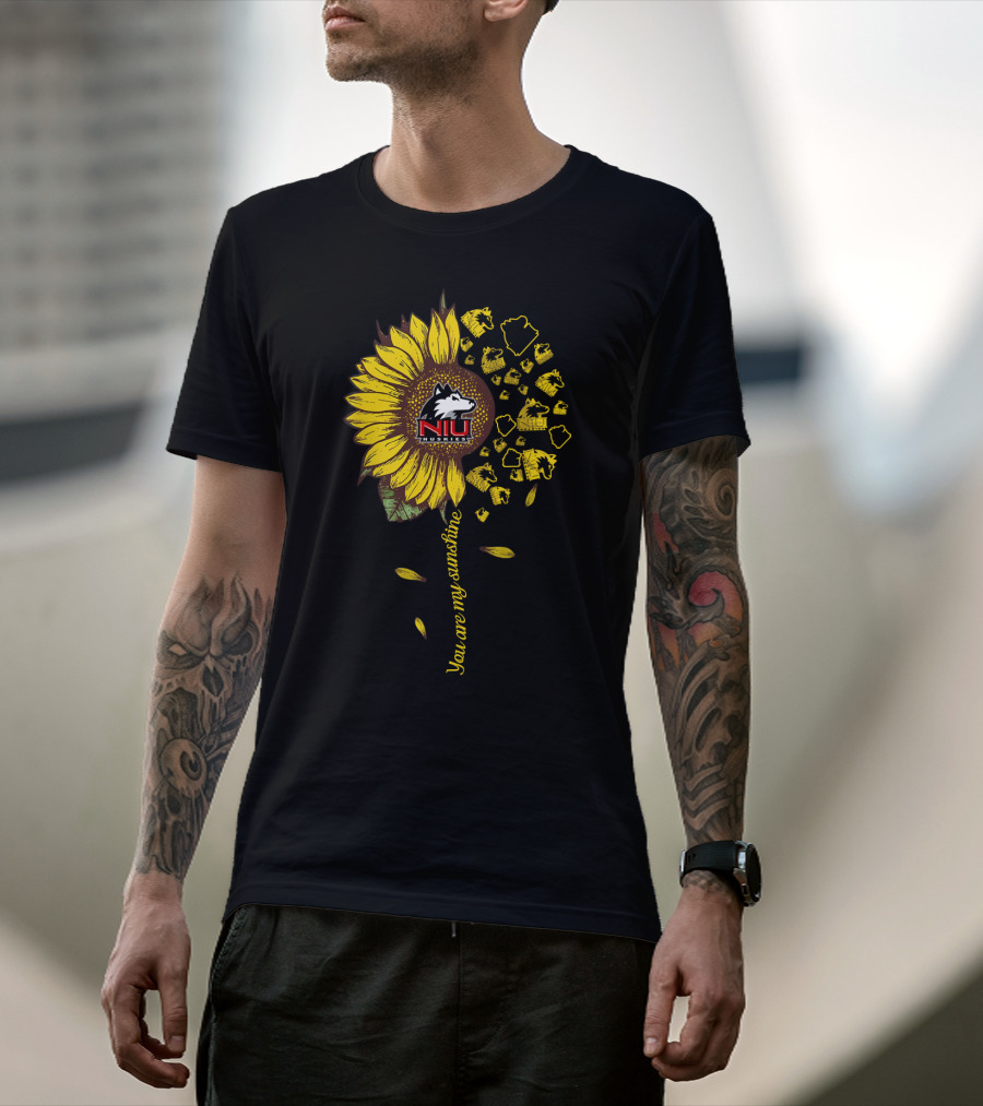 Niu Huskies Sunflower You Are My Sunshine T-Shirt
