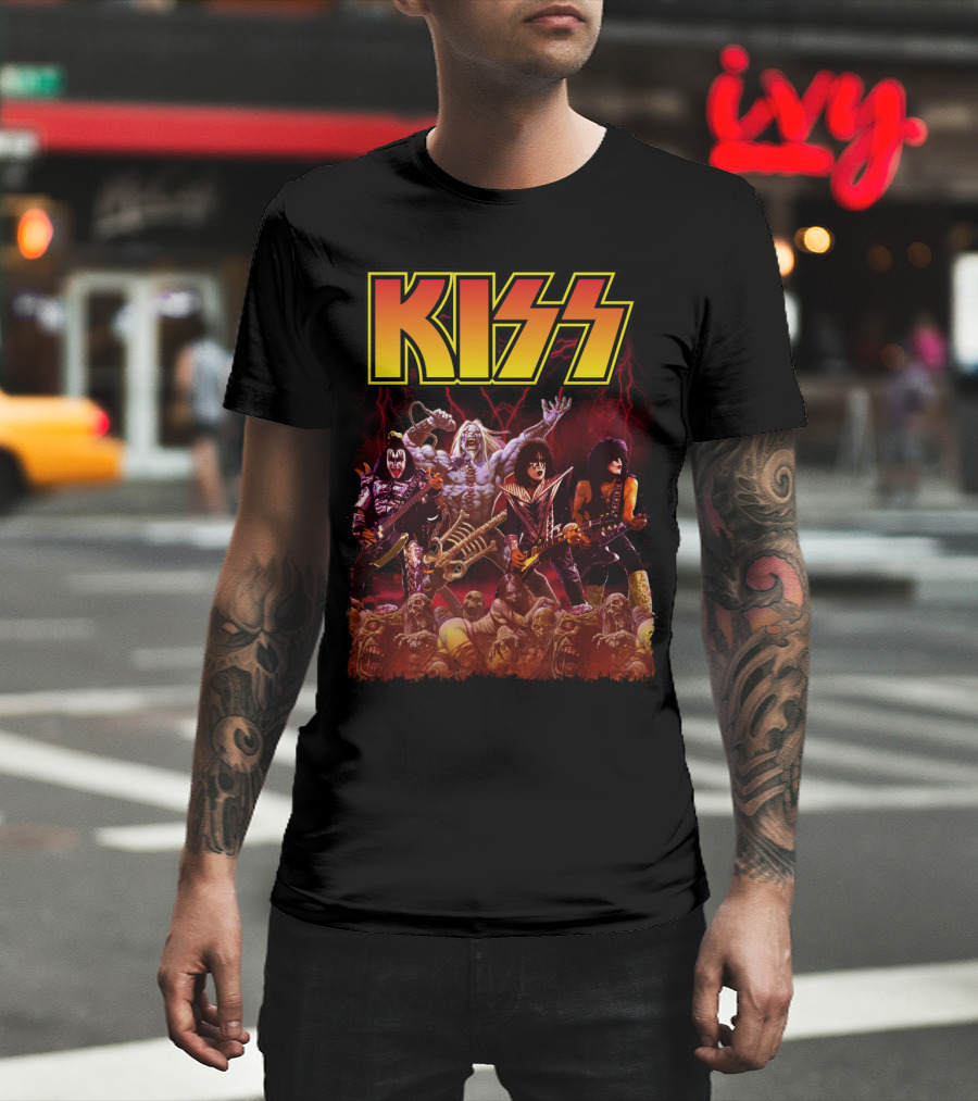 Kiss Band Metal Apocalyptic Monster Rock Warriors T-Shirt