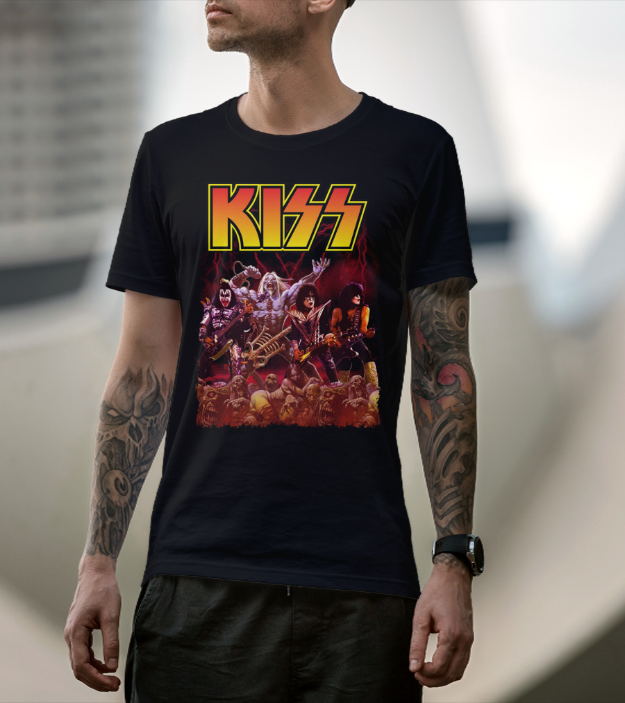 Kiss Band Metal Apocalyptic Monster Rock Warriors T-Shirt