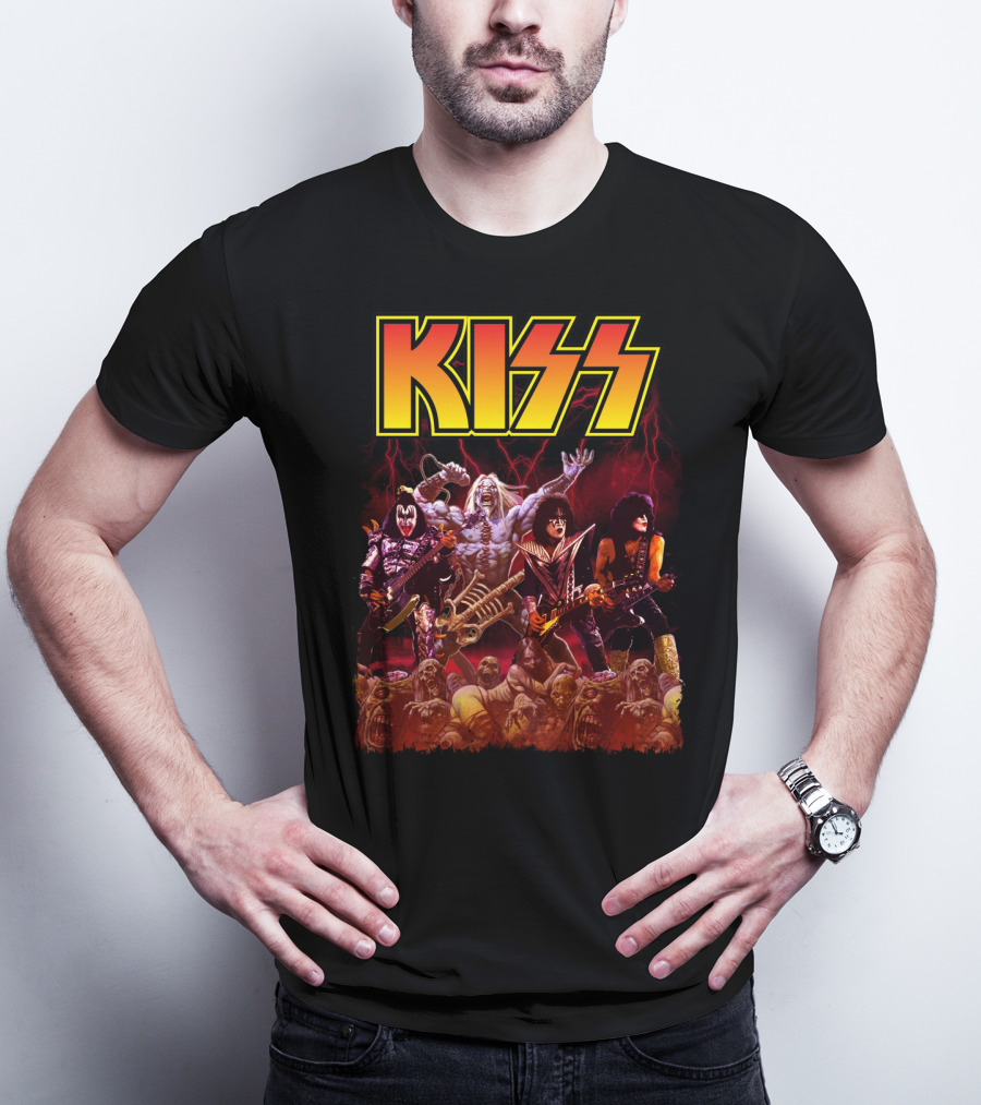 Kiss Band Metal Apocalyptic Monster Rock Warriors T-Shirt