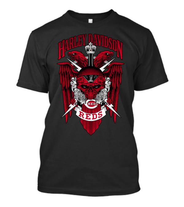 Harley Davidson Reds Mlb Cincinnati Reds T-Shirt