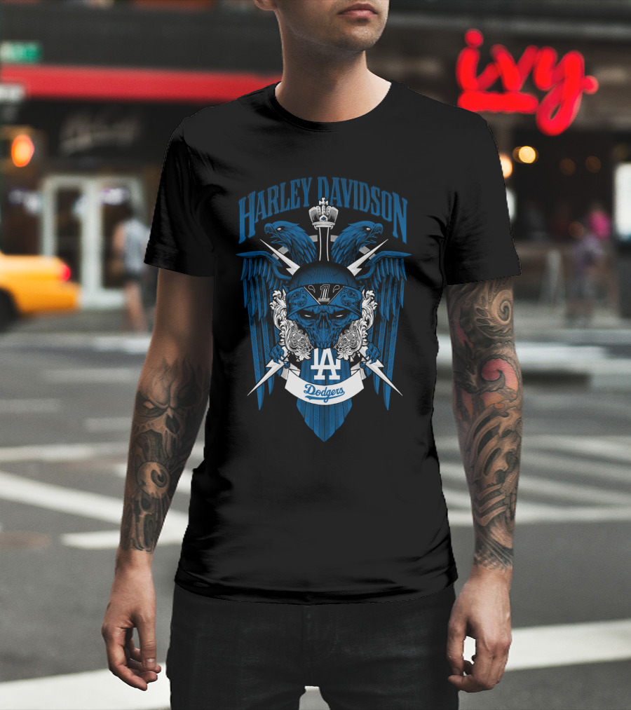 Harley Davidson 131 Mlb Los Angeles Dodgers T-Shirt