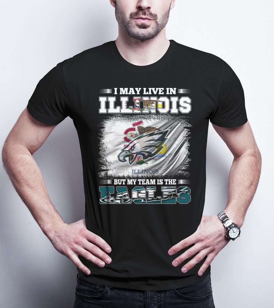 Illinois Residents Supporting Eagles Team With State Pride And Loyalty T-Shirt