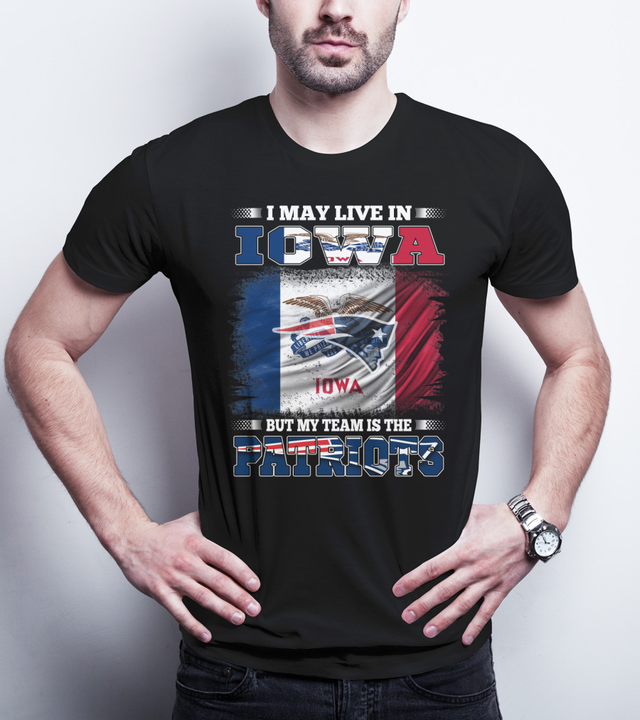 Iowa Residents Supporting The New England Patriots Flag T-Shirt