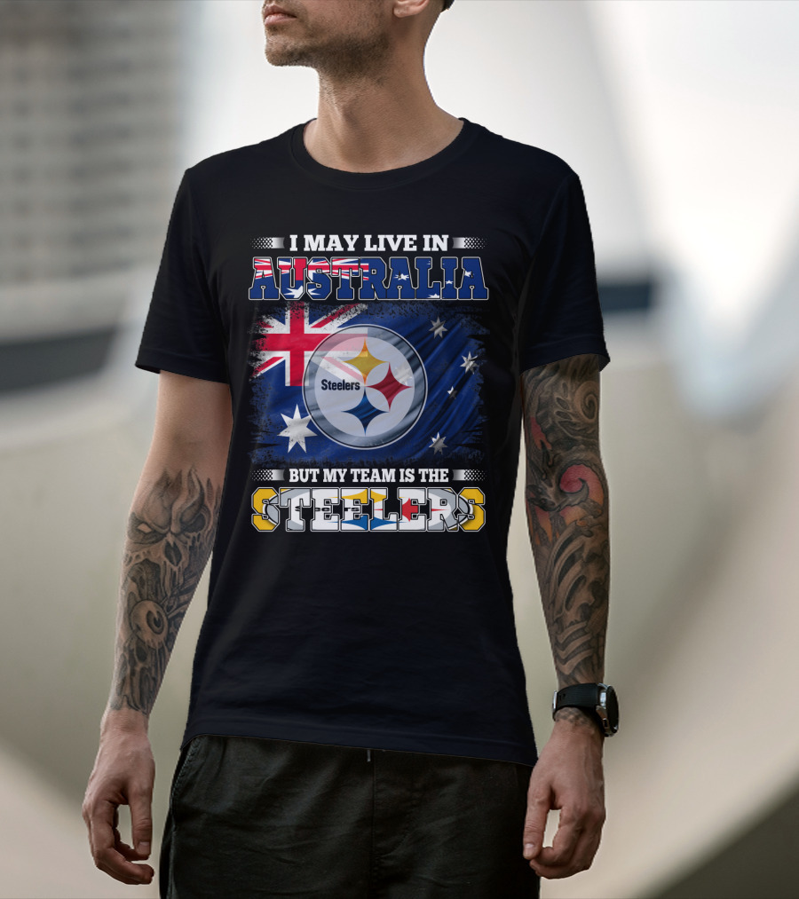 Australia Pride With Steelers Loyalty Fusion T-Shirt