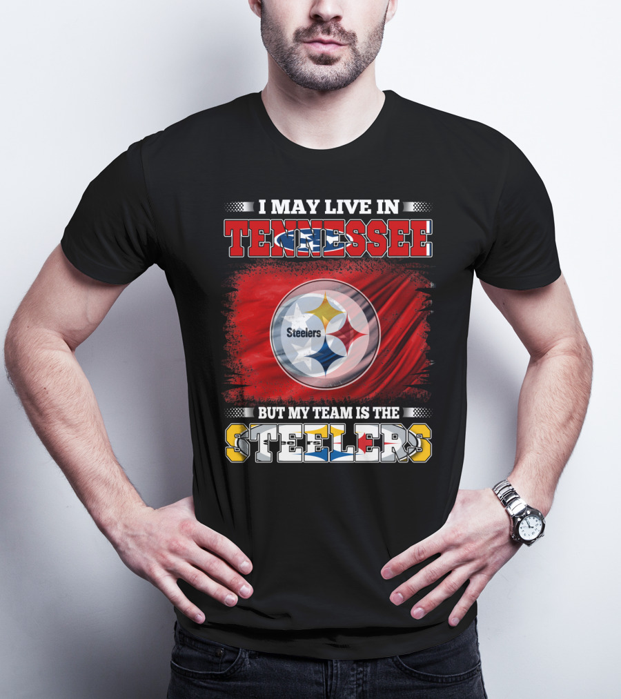 Tennessee Living Steelers Fan Logo Prioritizing Team Loyalty Over Location T-Shirt