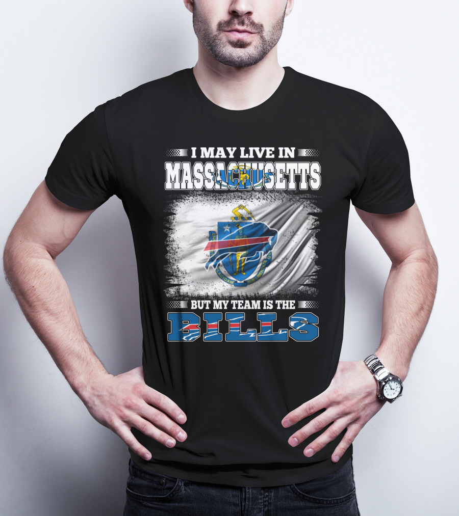 Massachusetts Resident Proudly Supports The Buffalo Bills Team T-Shirt