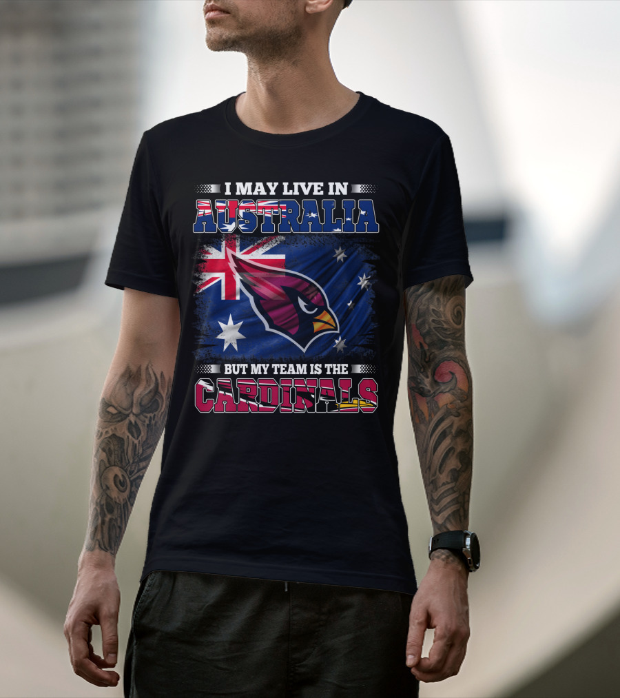 Australia Flag Cardinals Fan Team Loyalty T-Shirt