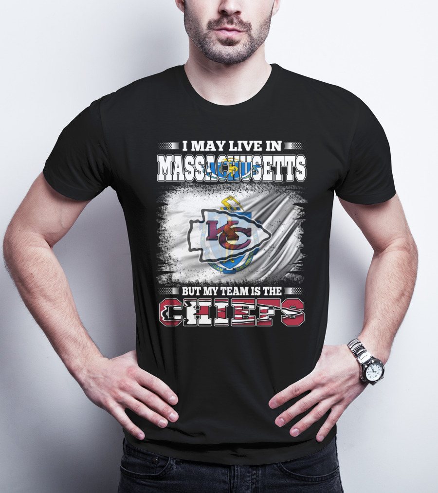 Massachusetts Resident Loyal To Kansas City Chiefs Football Team T-Shirt