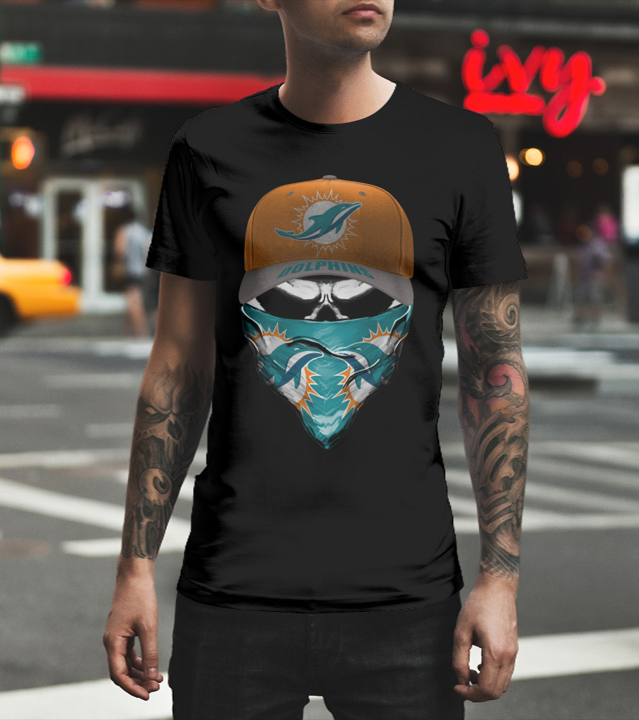 Miami Dolphins Logo Cap And Bandana Set T-Shirt