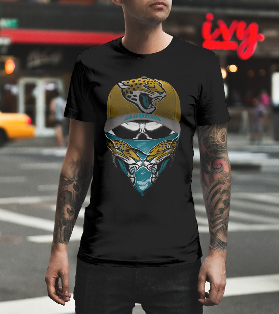 Jacksonville Jaguars Fierce Logo Hat And Bandana Combo T-Shirt