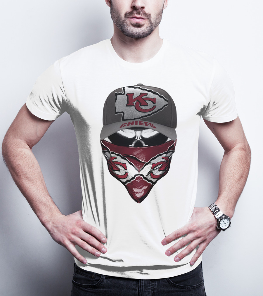 KANSAS CITY CHIEFS KC Logo Hat And Bandana Combo T-Shirt