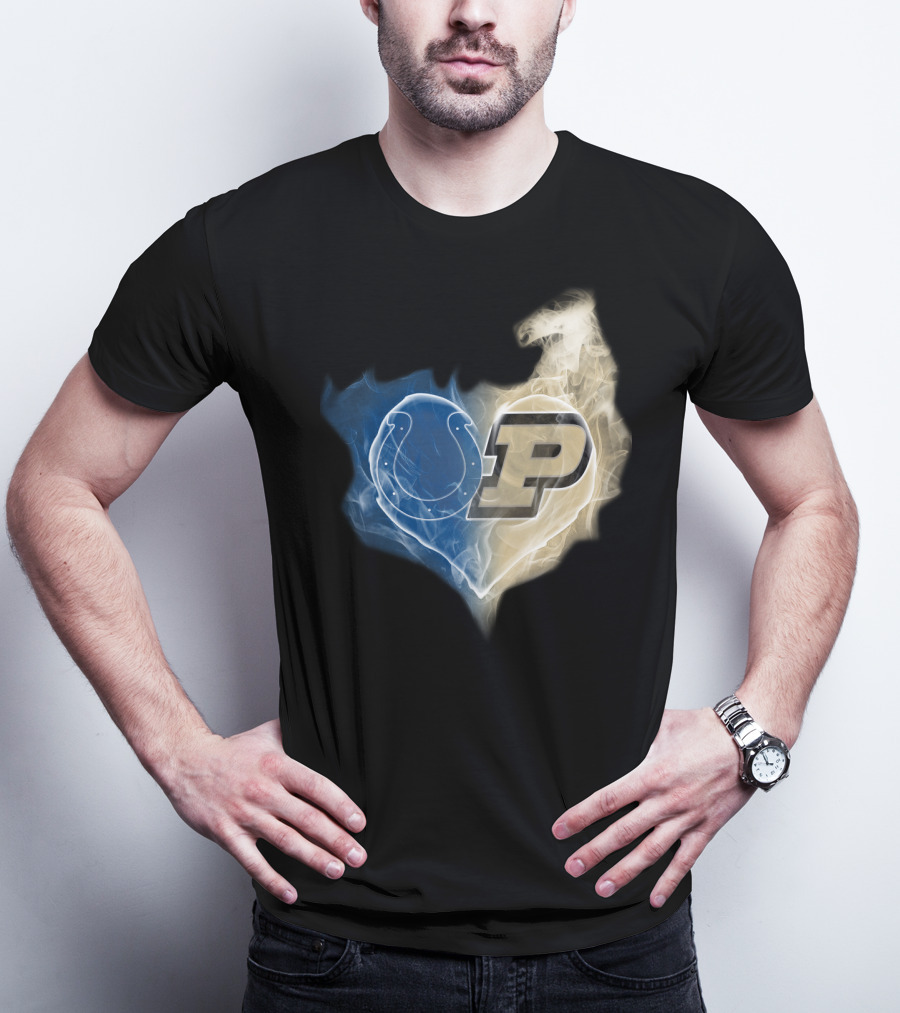 Colts Purdue Boilermakers Heart T-Shirt