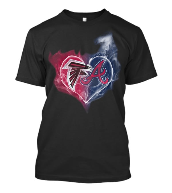 Atlanta Falcons And Braves Heart T-Shirt