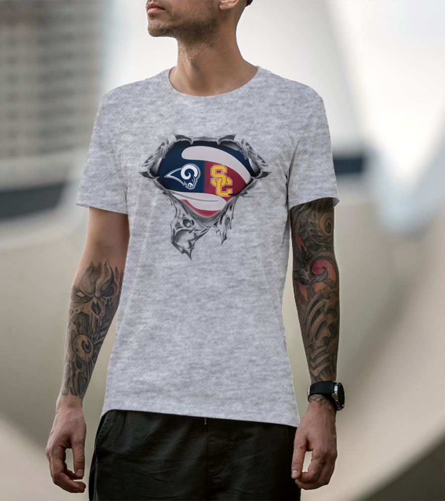 Rams Sc Trojan Logo Rip Effect T-Shirt