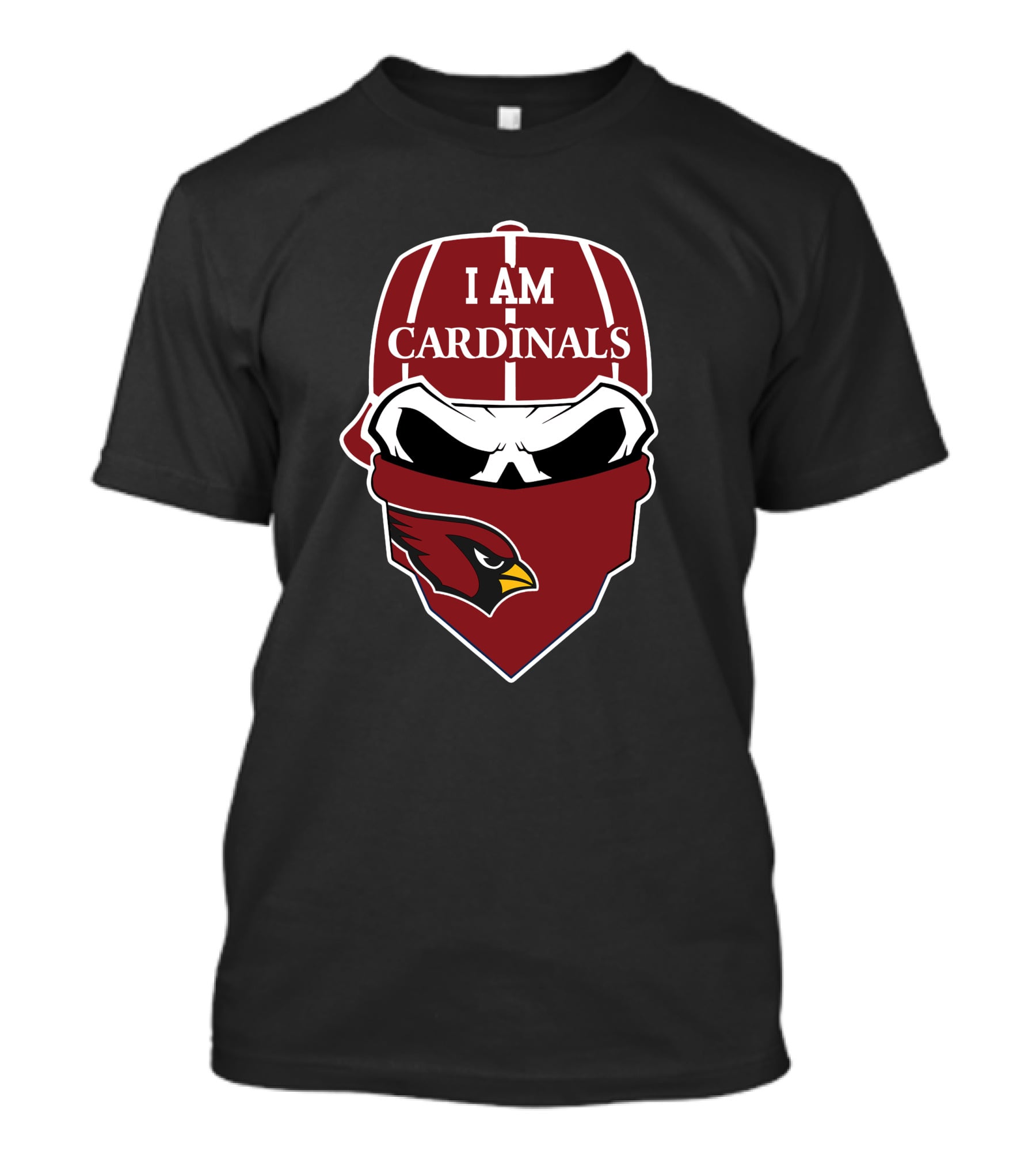 I Am Cardinals Arizona Cardinals Skull T-Shirt