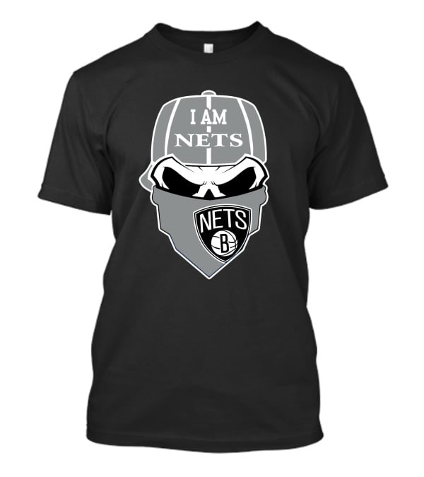 I Am Nets Brooklyn Nets Skull Logo B T-Shirt
