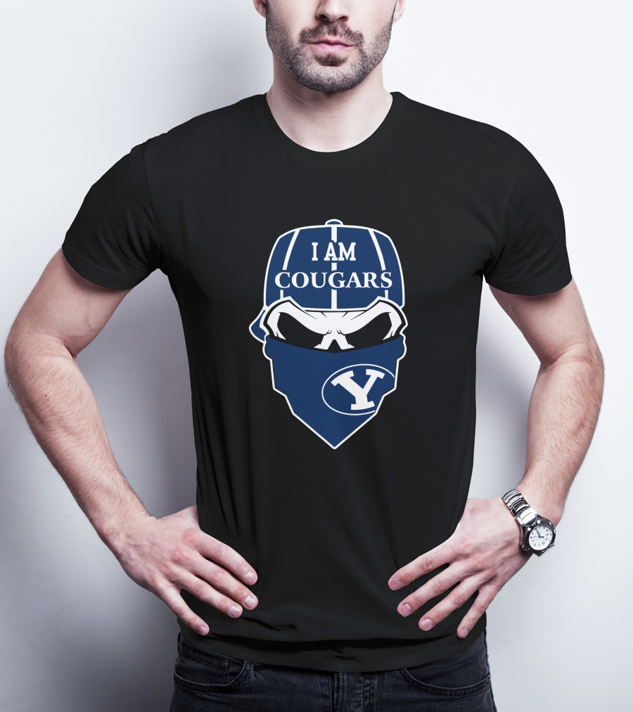 Byu Cougars Skull Mask I Am Cougars Y T-Shirt
