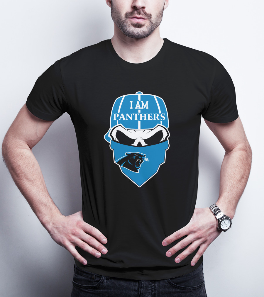 I Am Panthers Carolina Panthers Skull T-Shirt