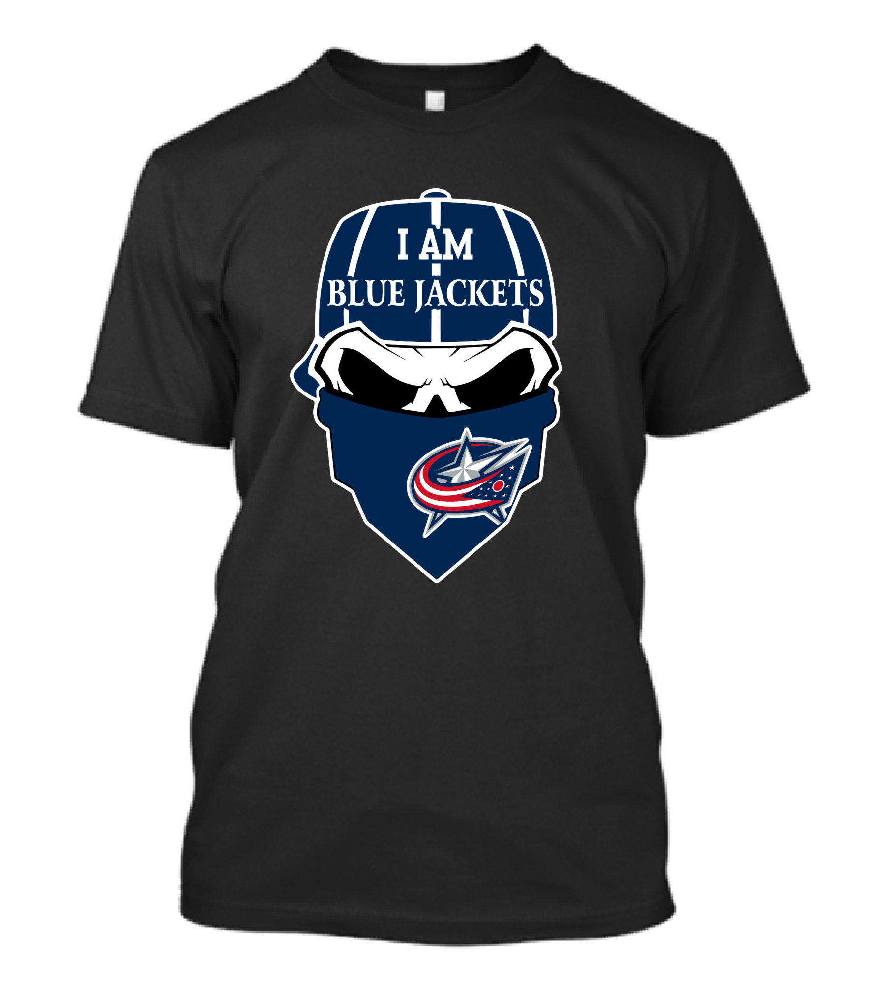 I Am Blue Jackets Skull Columbus Blue Jackets T-Shirt