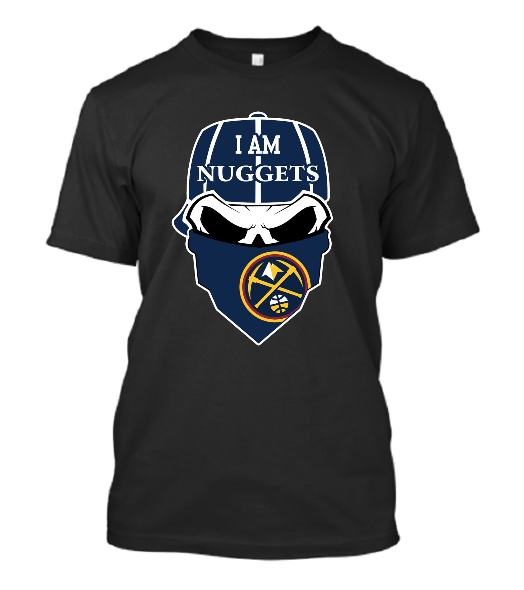 I Am Nuggets Denver Nuggets Skull T-Shirt