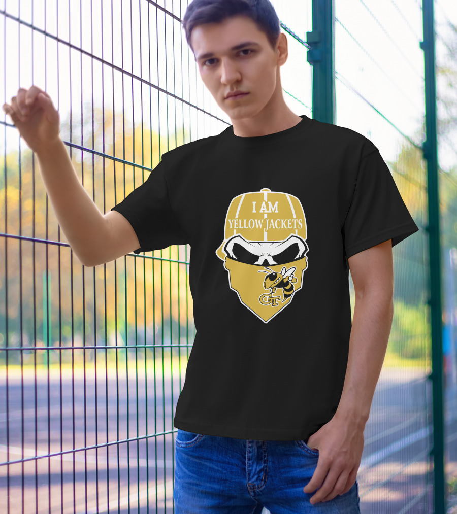 Georgia Tech Yellow Jackets Skull I Am Yellow Jackets T-Shirt