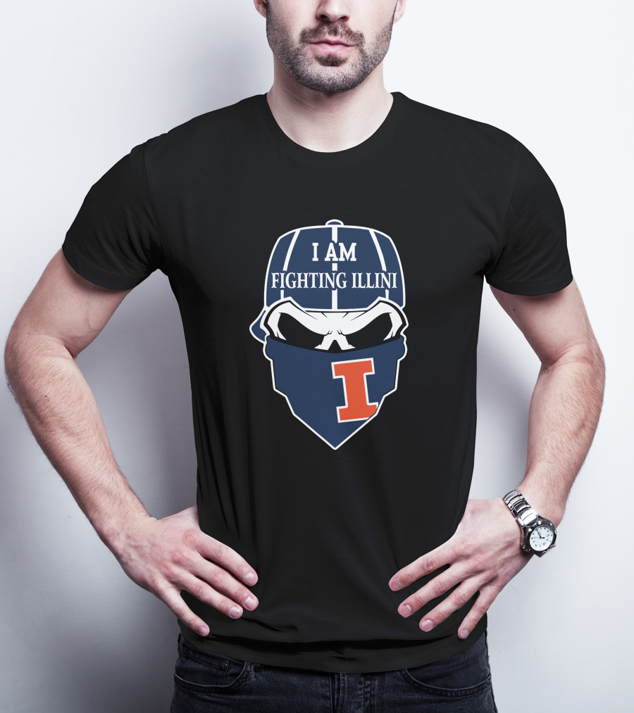 I Am Fighting Illini Skull I T-Shirt