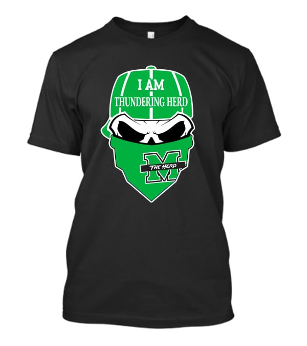 I Am Thundering Herd Skull The Herd M T-Shirt