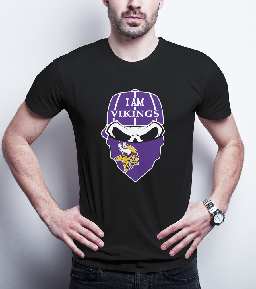 I Am Vikings Minnesota Vikings Skull T-Shirt