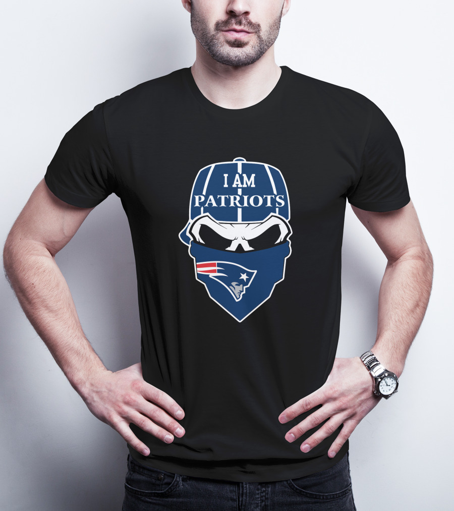 I Am Patriots New England Patriots Skull T-Shirt