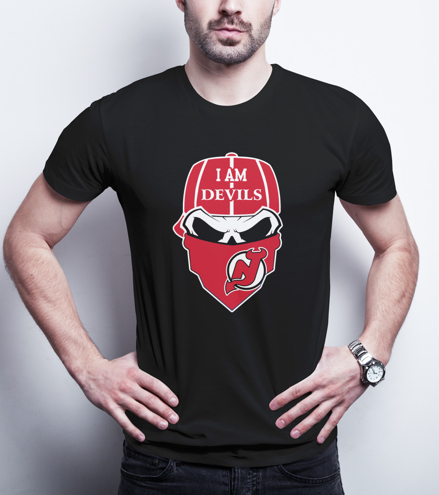 I Am Devils New Jersey Devils Skull T-Shirt